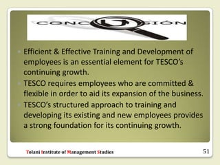 Training and Development at TESCO | PPTX