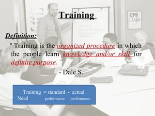 Training and developmentf | PPT | Human Resources | Business