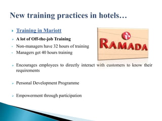 Training and development in hospitality sector(hotel industry) | PPTX