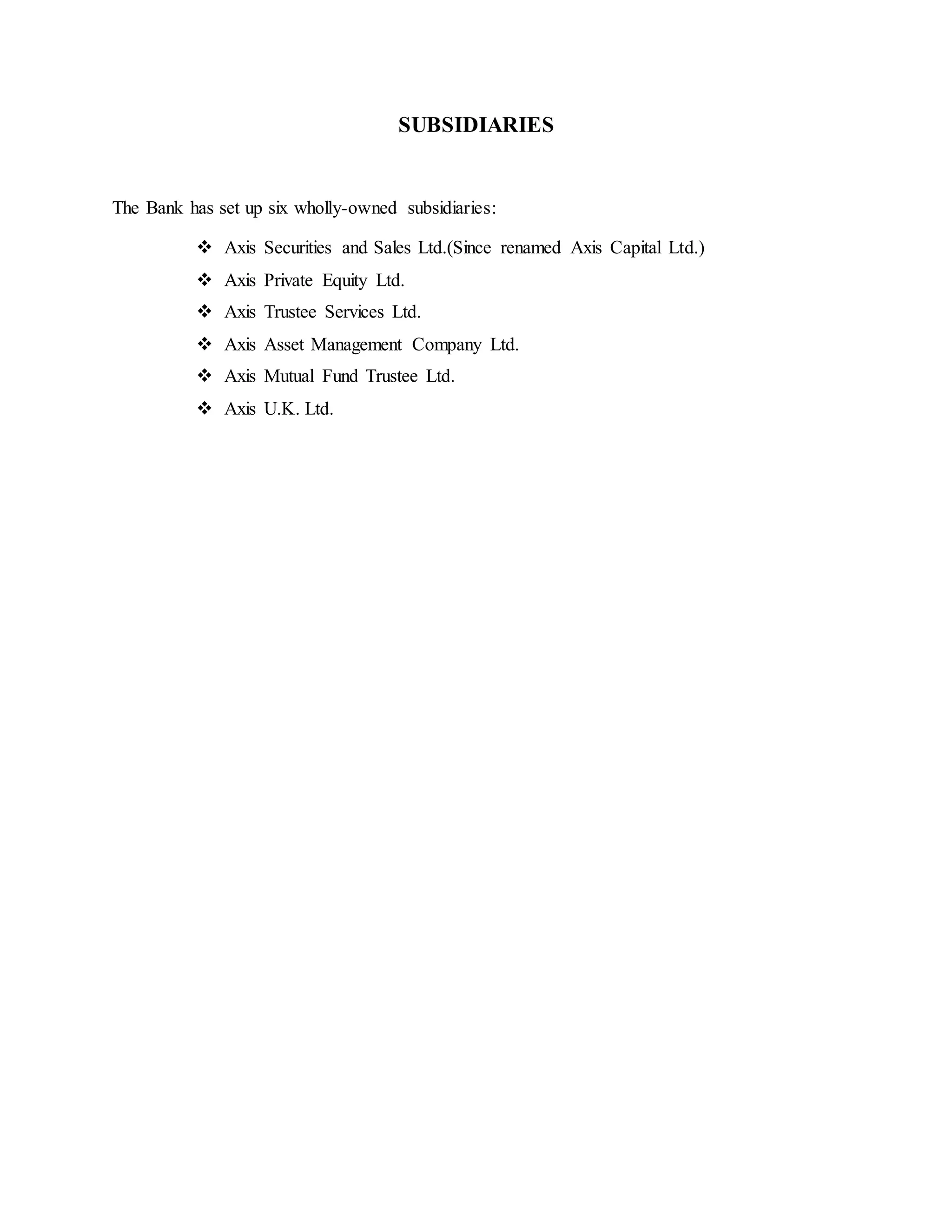 Training and development in axis bank | DOCX