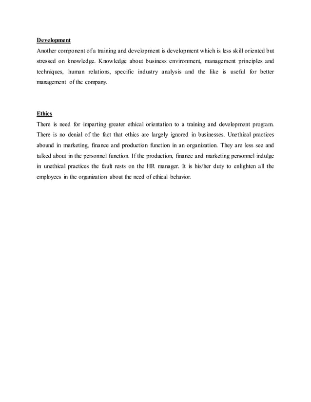 Training and development in axis bank | DOCX