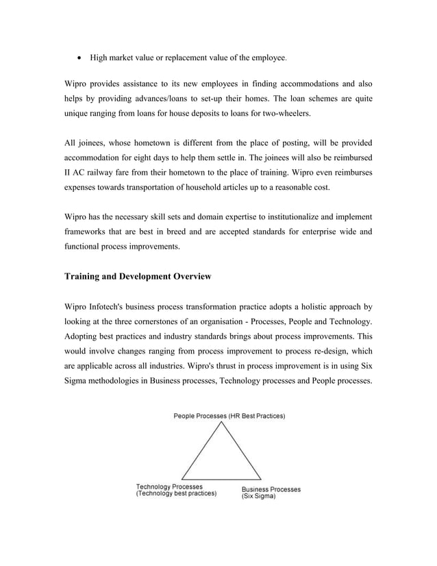 Training and development in wipro | DOC