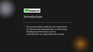 Training and Development Meaning and Definition | PPTX