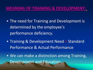 Training and development of human resource | PPT