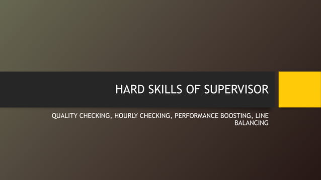 Training and development of supervisor | PPTX