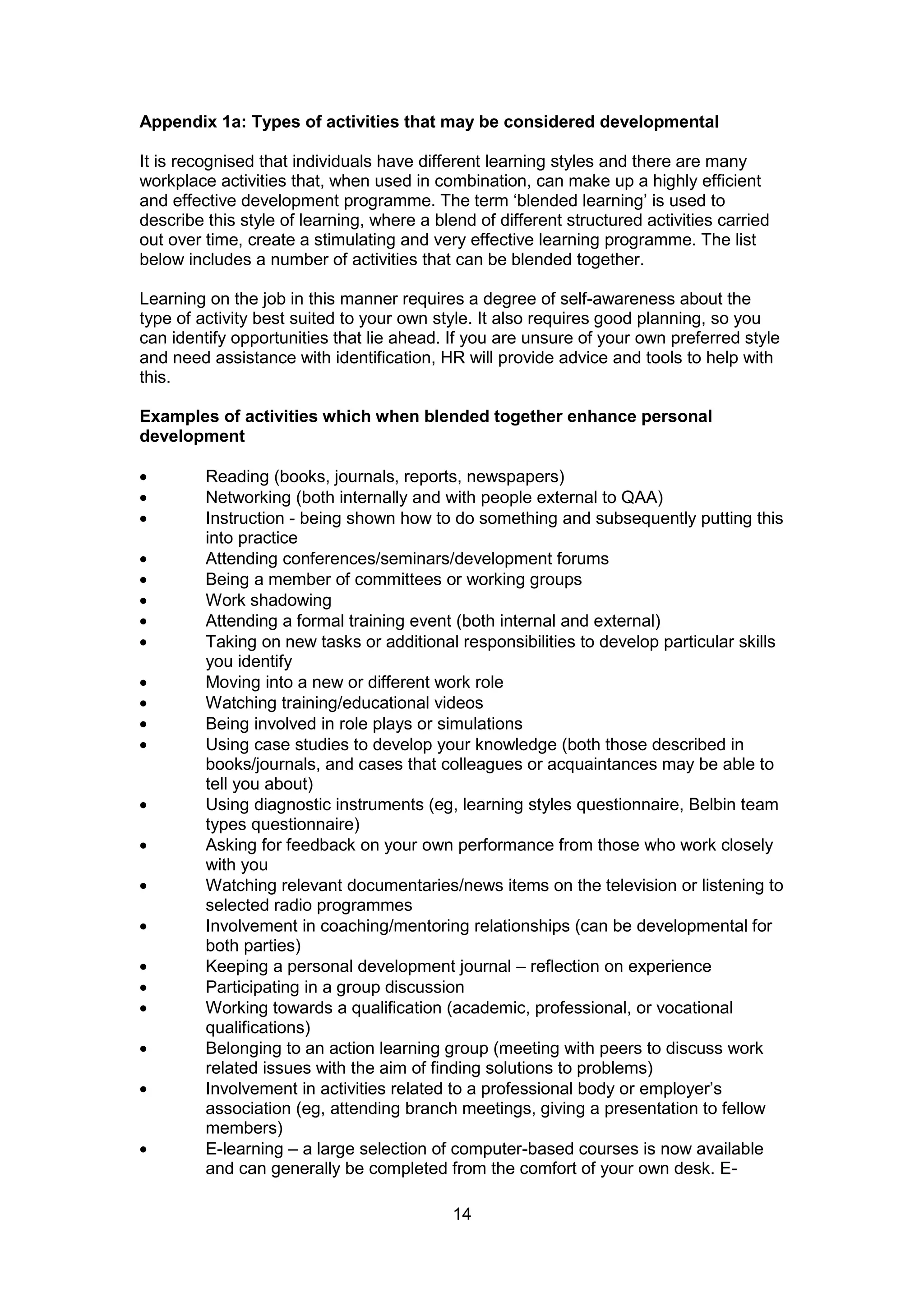 Training and development policy | PDF