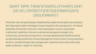 Training and Development | PPTX