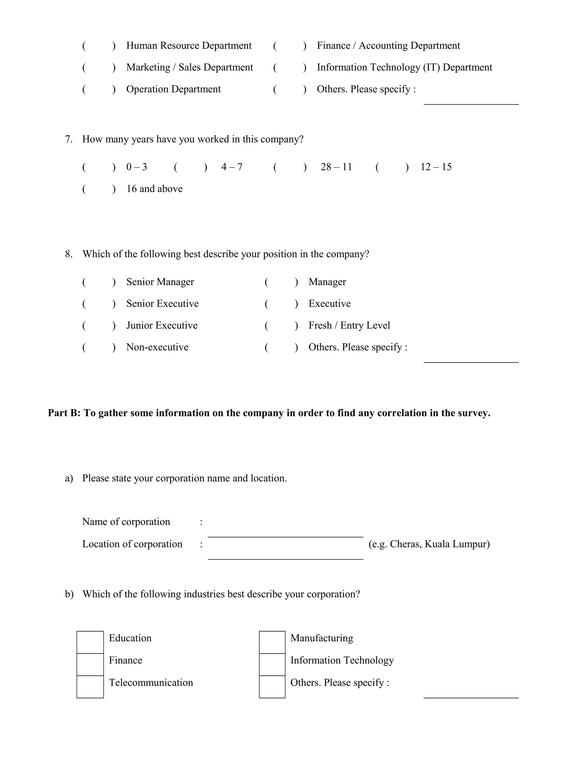 Training and development questionnaire (1) | DOC