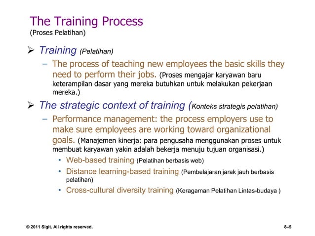 Training And Development (Sigit) | PPSX | Resume Writing and Advice | Job Search