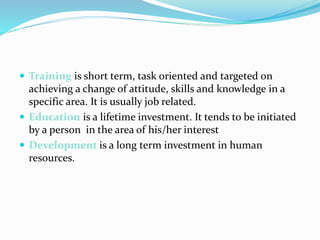 Training and development unit 1 | PPTX