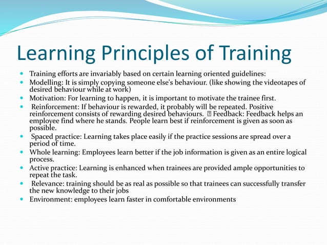 Training and development unit 1 | PPTX | Vocational Training | Careers