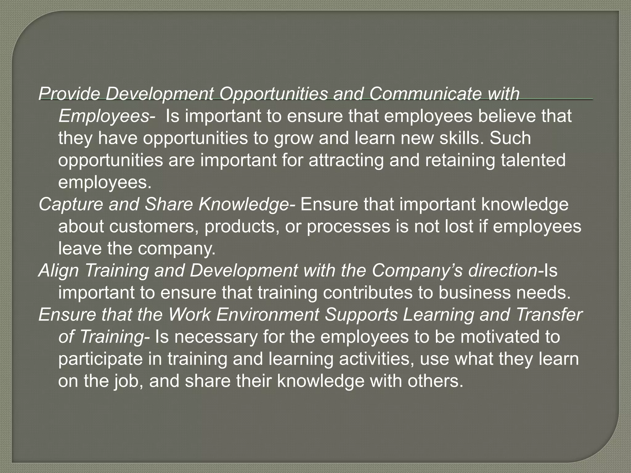 THE STRATEGIC TRAINING AND DEVELOPMENT PROCESS | PPTX