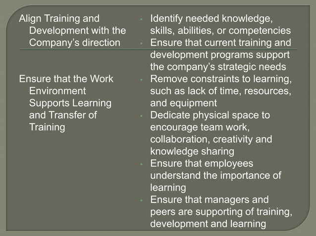 THE STRATEGIC TRAINING AND DEVELOPMENT PROCESS | PPTX | Business ...