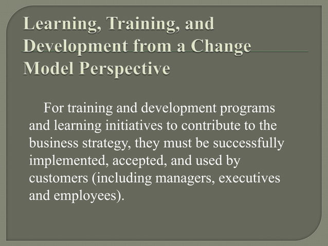 THE STRATEGIC TRAINING AND DEVELOPMENT PROCESS | PPTX | Business ...