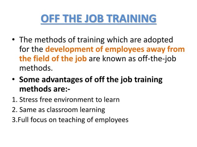 Training and its method | PPTX