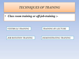Training and its techniques | PPTX