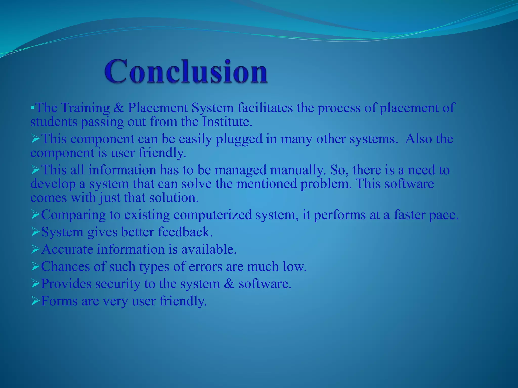 Training and placement ppt | PPSX