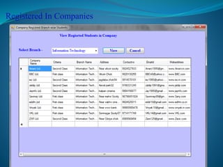 Training and placement ppt | PPSX