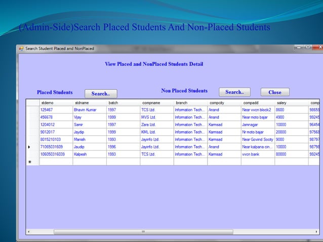 Training and placement ppt | PPSX