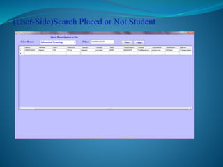 Training and placement ppt | PPSX