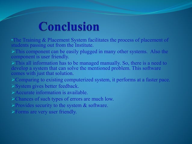 Training and placement ppt | PPSX