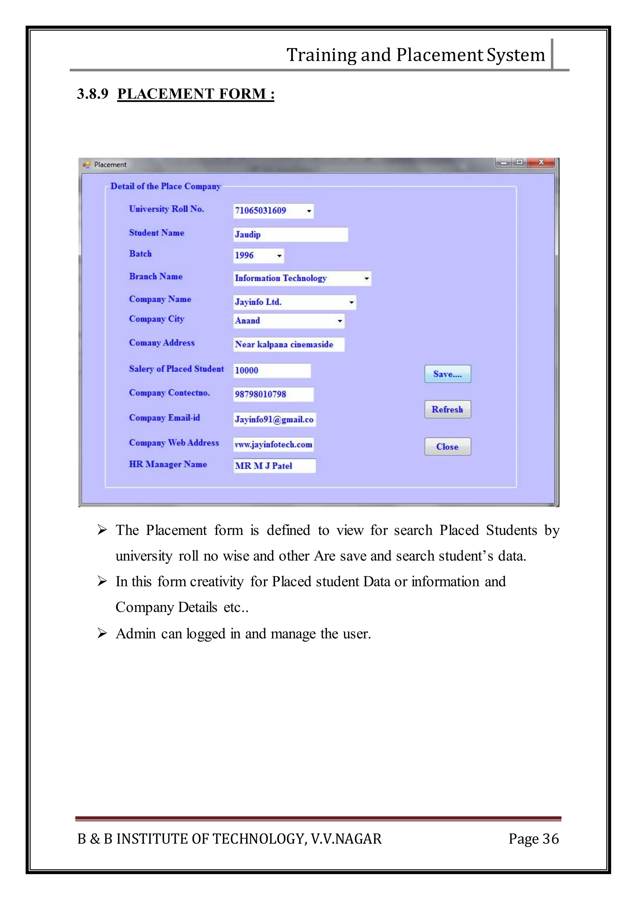 Training and placement | DOCX
