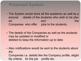 Training and placement cell presentation | PPTX