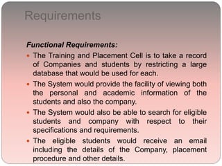 Training and placement cell presentation | PPTX