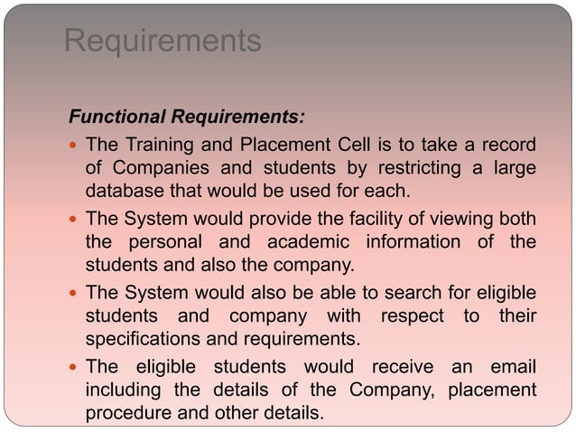 Training and placement cell presentation | PPTX | Computing ...