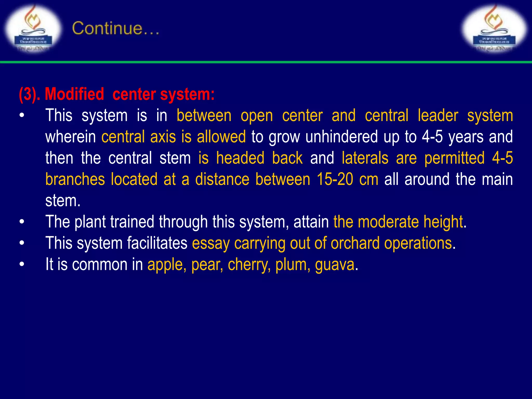 Training and Pruning of Fruit Crops | PPTX