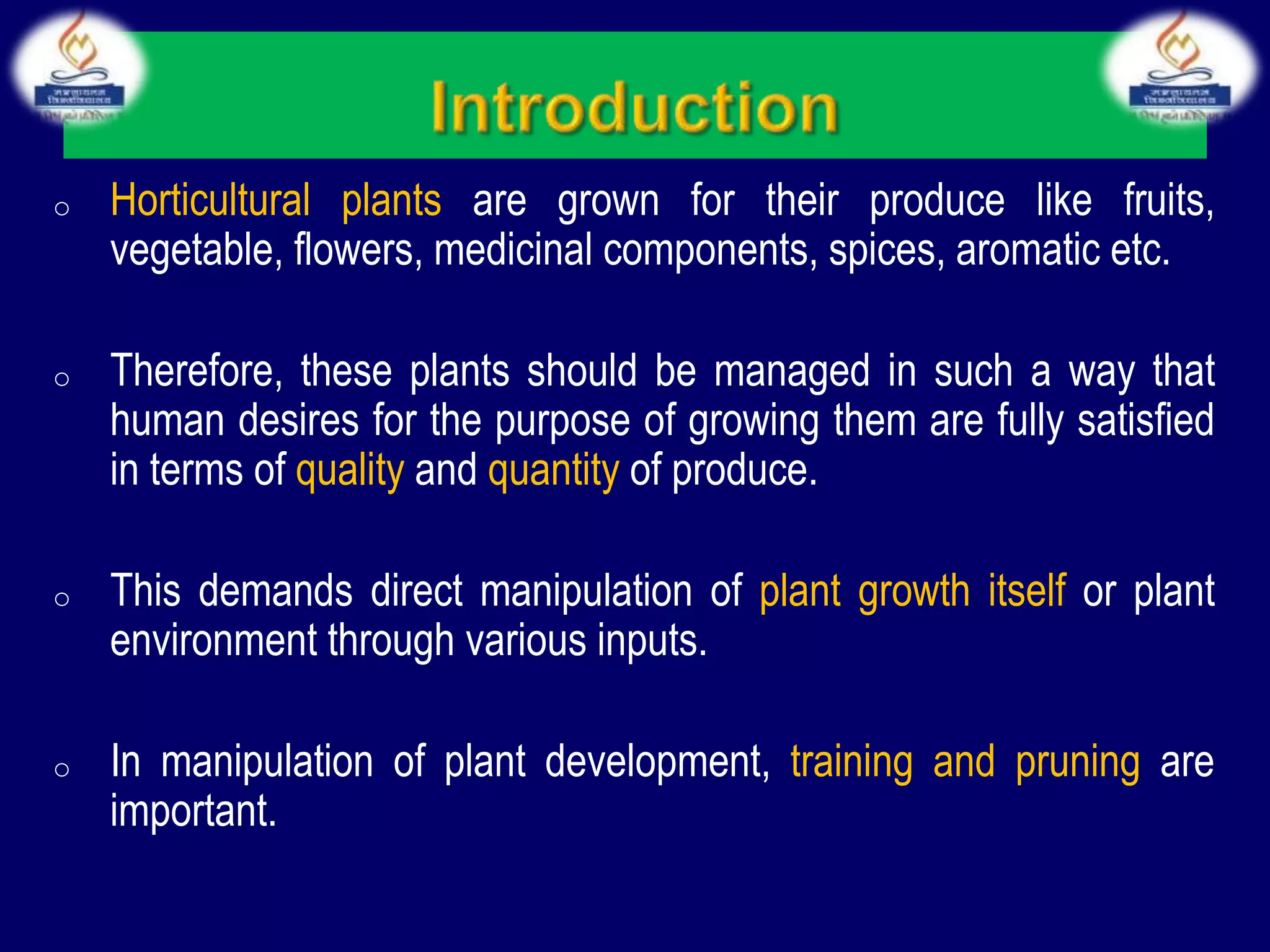 Training and Pruning of Fruit Crops | PPTX