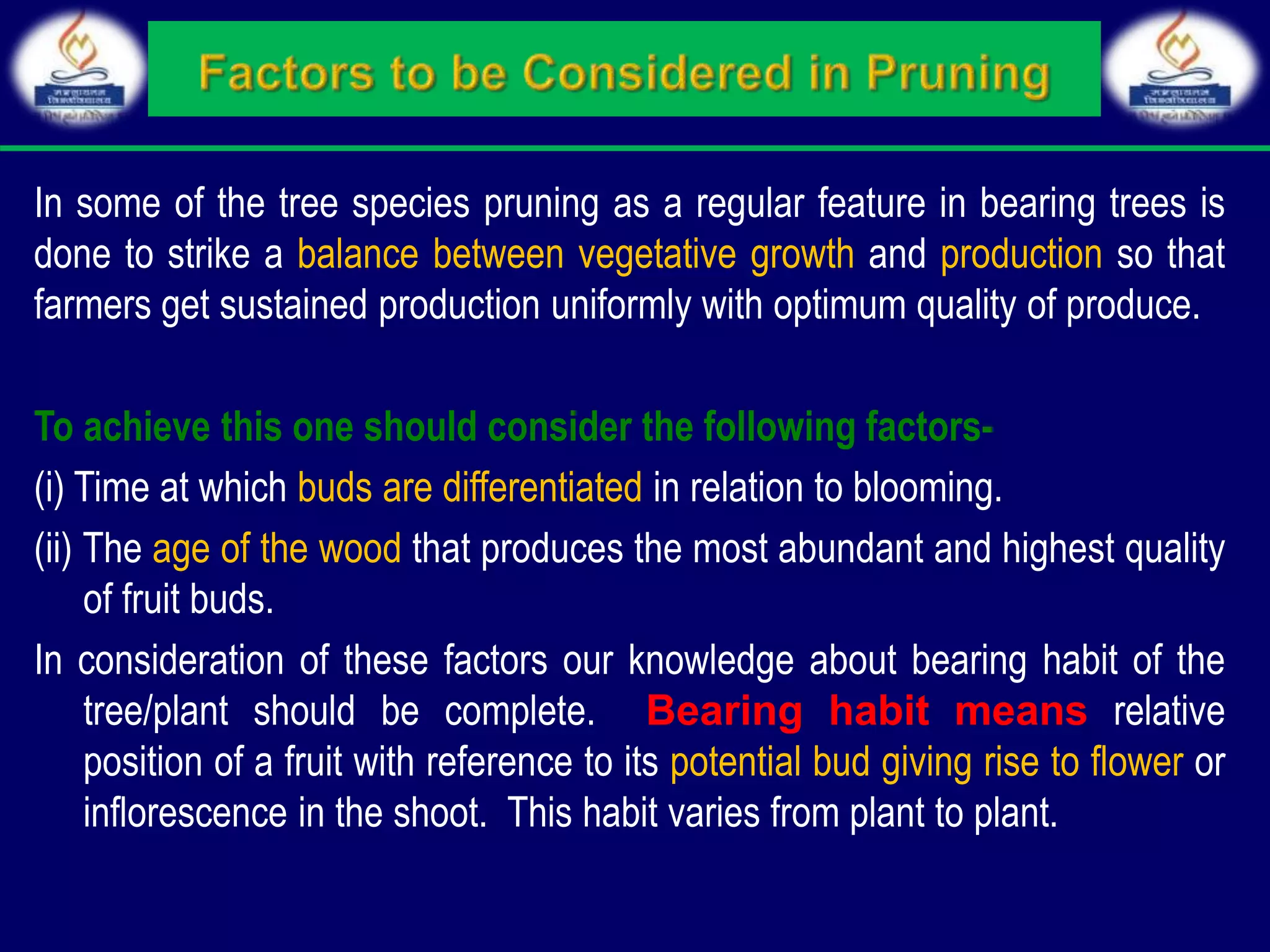 Training and Pruning of Fruit Crops | PPTX