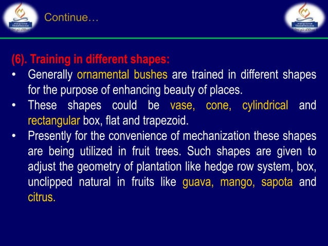 Training and Pruning of Fruit Crops | PPTX