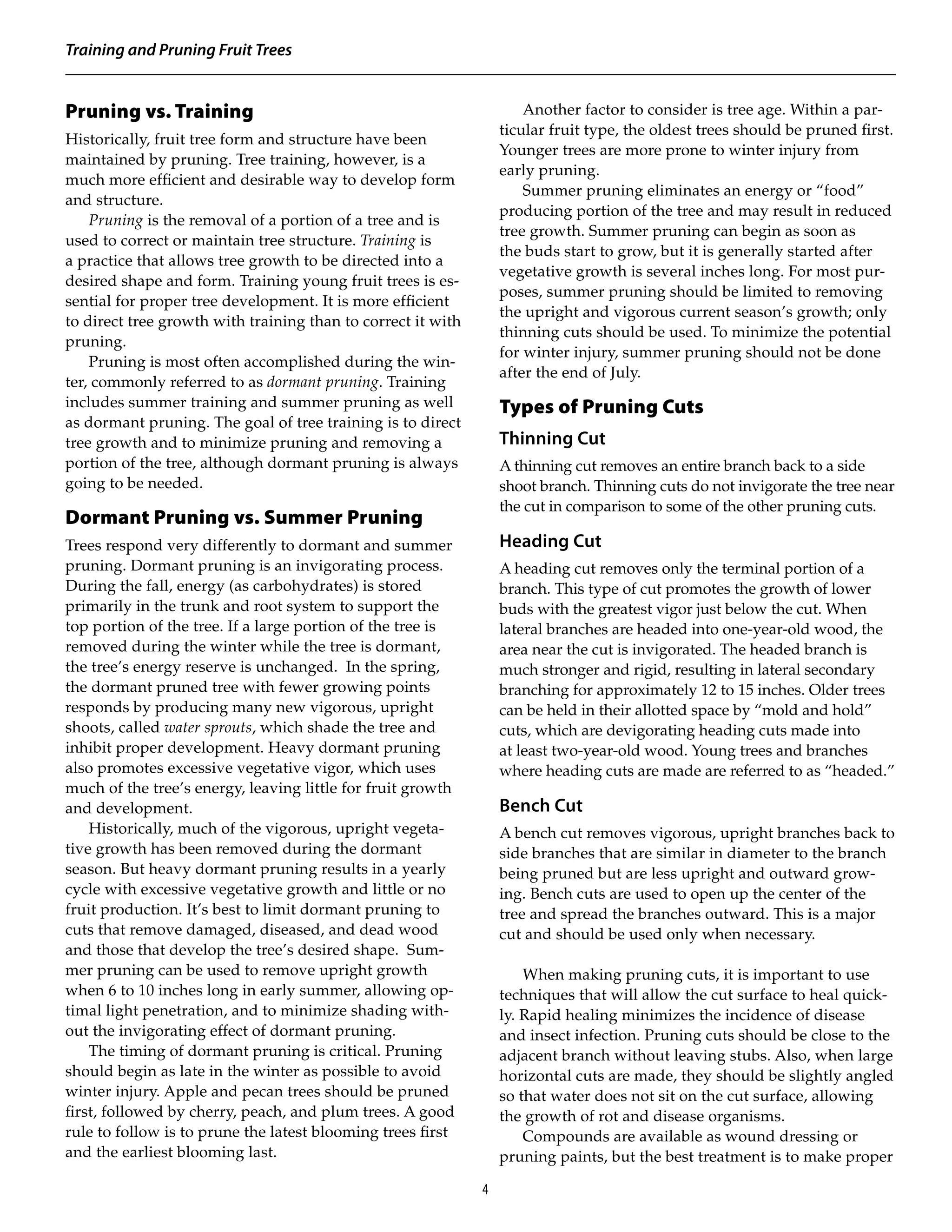 Training and pruning fruit trees | PDF