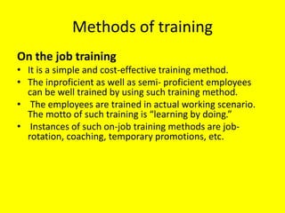 Training and retraining of employees | PPTX