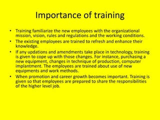 Training and retraining of employees | PPTX