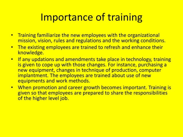 Training and retraining of employees | PPTX