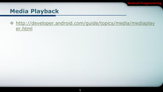 [Android] Multimedia Programming | PDF