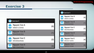 [Android] Using Selection Widgets | PDF