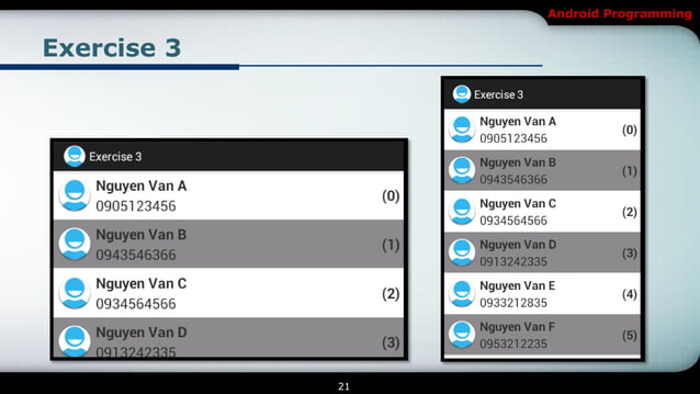 [Android] Using Selection Widgets | PDF