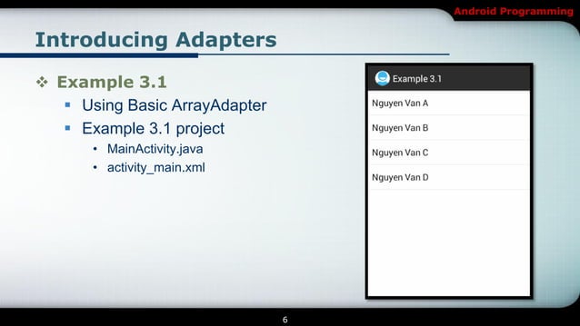 [Android] Using Selection Widgets | PDF