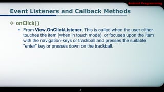 [Android] Widget Event Handling | PDF