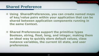 [Android] Data Storage | PDF | Operating Systems | Computer Software and Applications