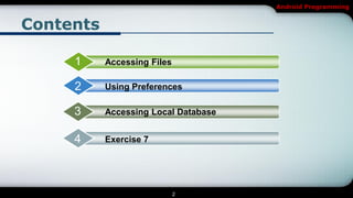 [Android] Data Storage | PDF | Operating Systems | Computer Software and Applications