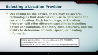 [Android] Maps, Geocoding and Location-Based Services | PPT