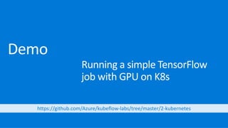 Training and serving Tensorflow with Kubernetes on Azure | PPT