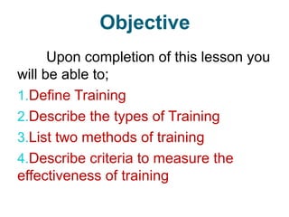 Training as a changing agent | PPT
