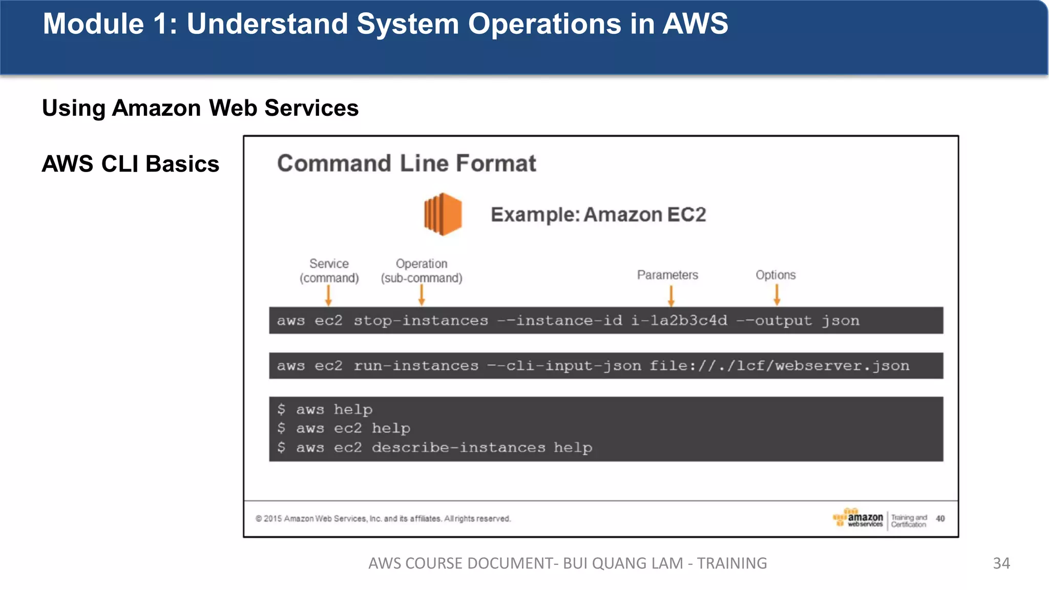 Training AWS: Module 1 - System Operation in AWS | PDF