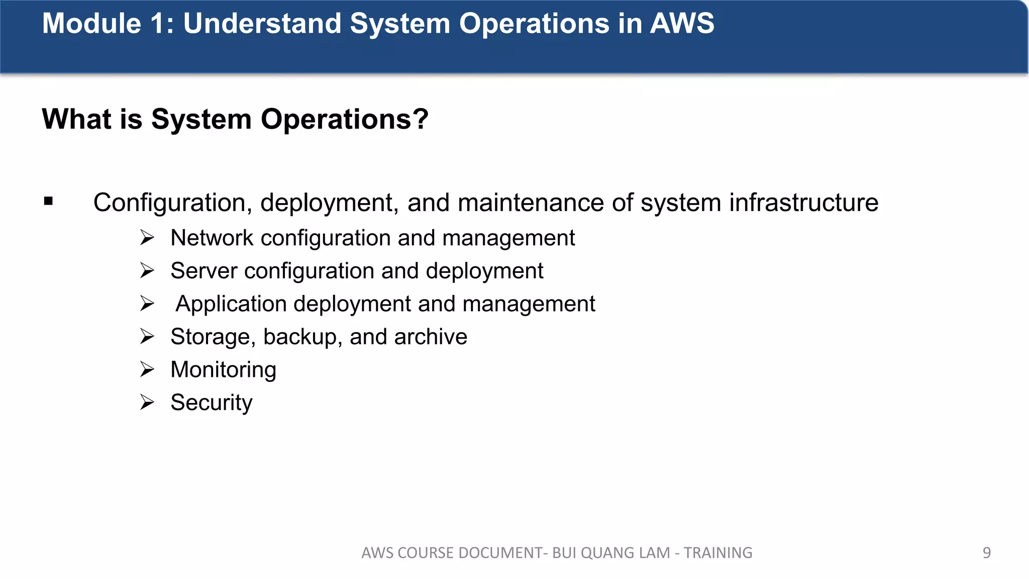 Training Aws Module 1 System Operation In Aws Pdf