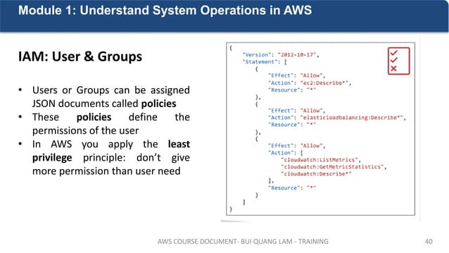 Training AWS: Module 1 - System Operation in AWS | PDF